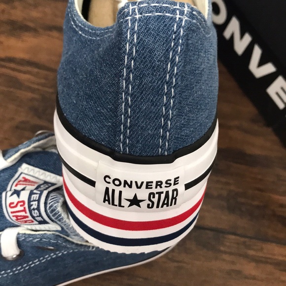 Converse | Shoes | Converse Denim High Platform Brand New | Poshmark